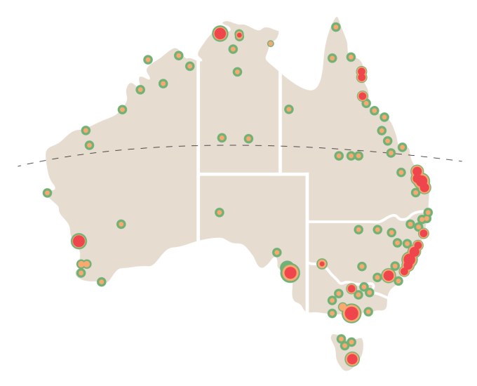 Consumer Distribution Australia Map